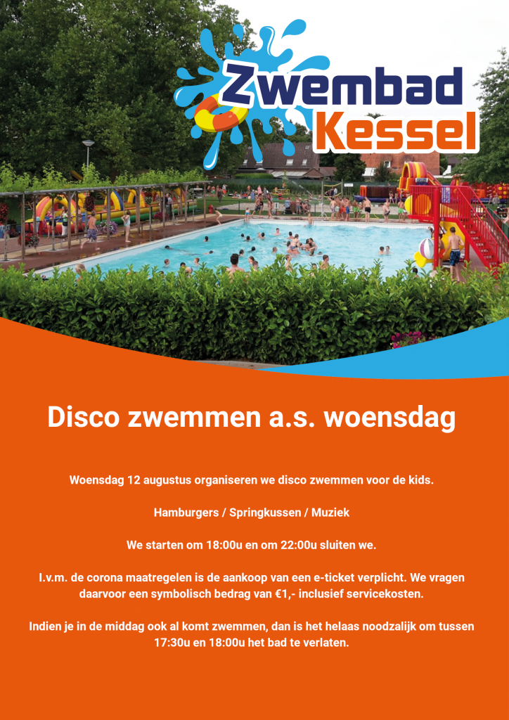 Disco zwemmen 8 augustus - Zwembad Kessel